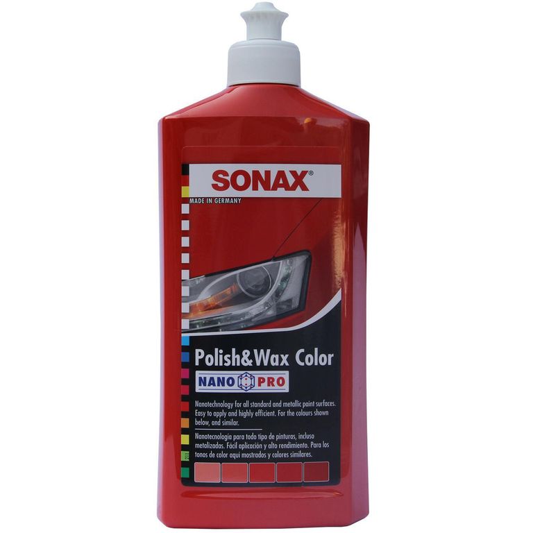 SONAX - Cera Pulidora Rojo 500 ml para Protección y Brillo Automotriz ...
