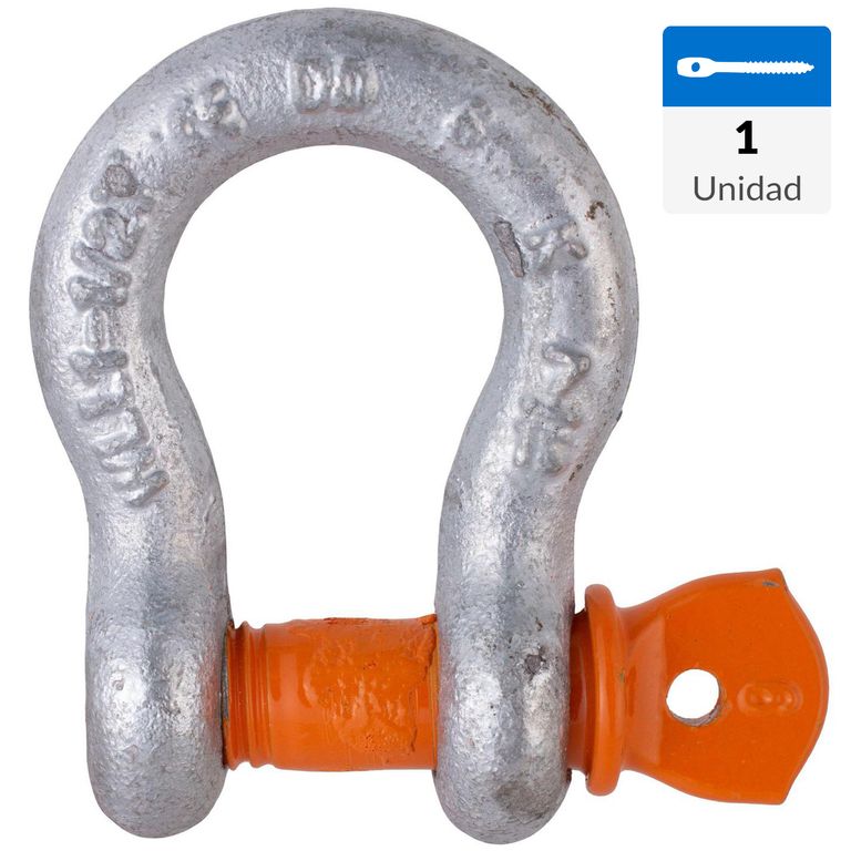 DOLEZYCH - Grillete Lira con perno 7/16" 1500 kgs. | Ofertitas