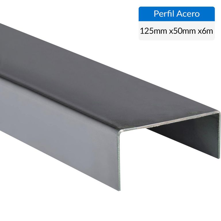 GENERICO - Perfil Canal Acero 125x50x3mm 6 m | Ofertitas