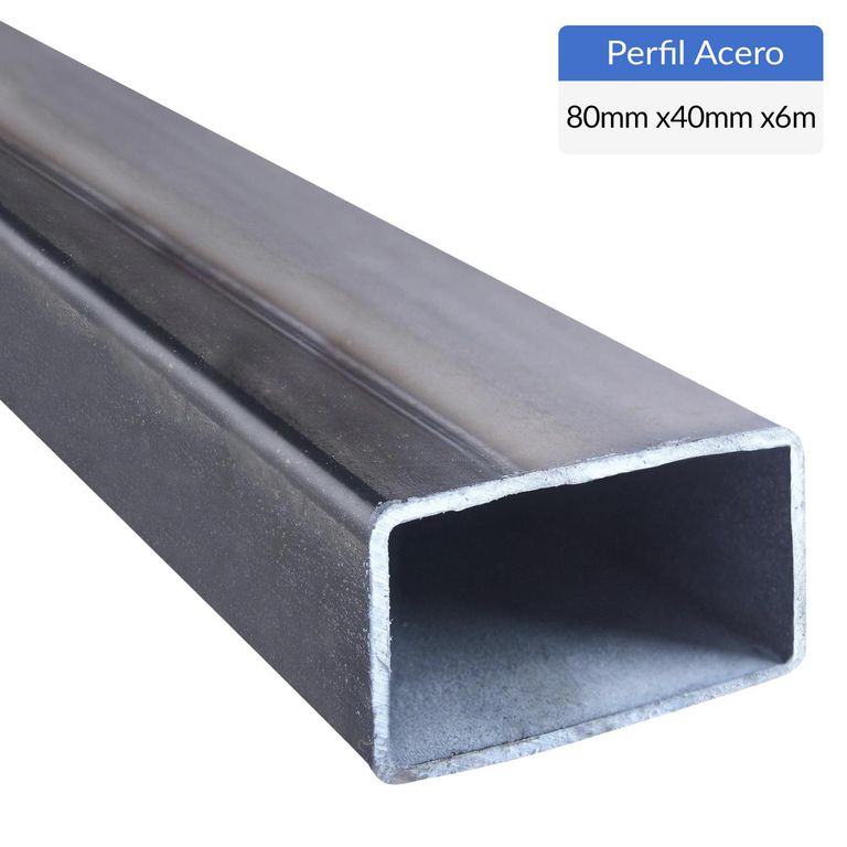 GENERICO - Perfil Rectangular Acero 80x40x2 mm 6 m | Ofertitas