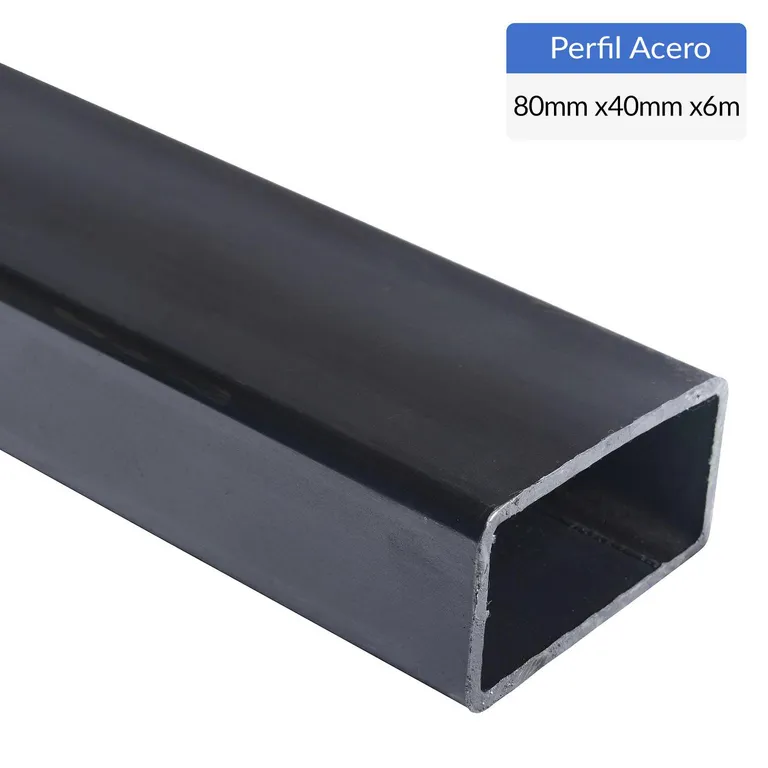 GENERICO - Perfil Rectangular Acero 80x40x3 mm 6 m | Ofertitas