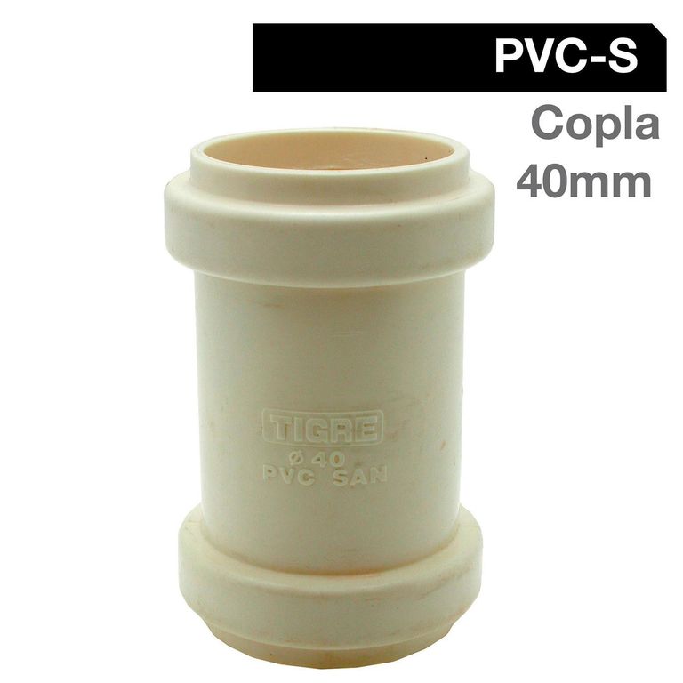 TIGRE - Copla PVC-S Bco c/goma 40mm Blanco 1u | Ofertitas