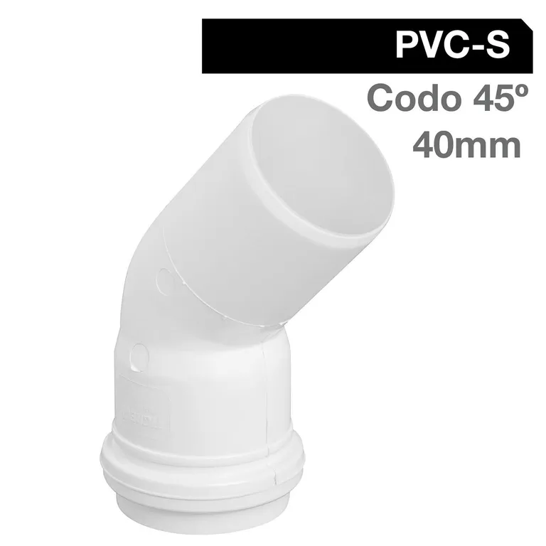 TIGRE - Codo 45o PVC-S Bco c/goma 40mm Blanco 1u | Ofertitas