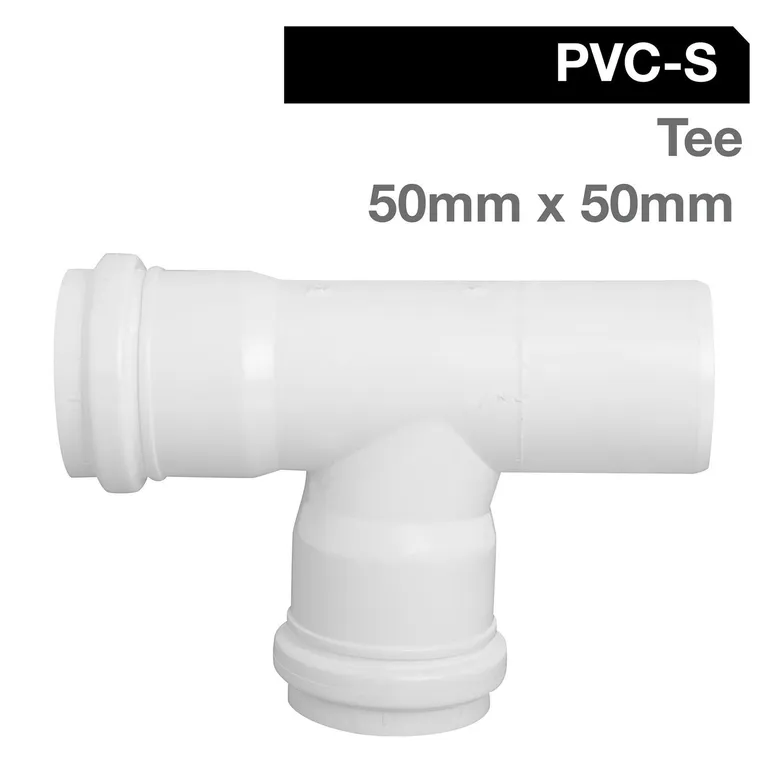 TIGRE - Tee PVC-S Bco c/goma 50mm x 50mm Blanco 1u | Ofertitas