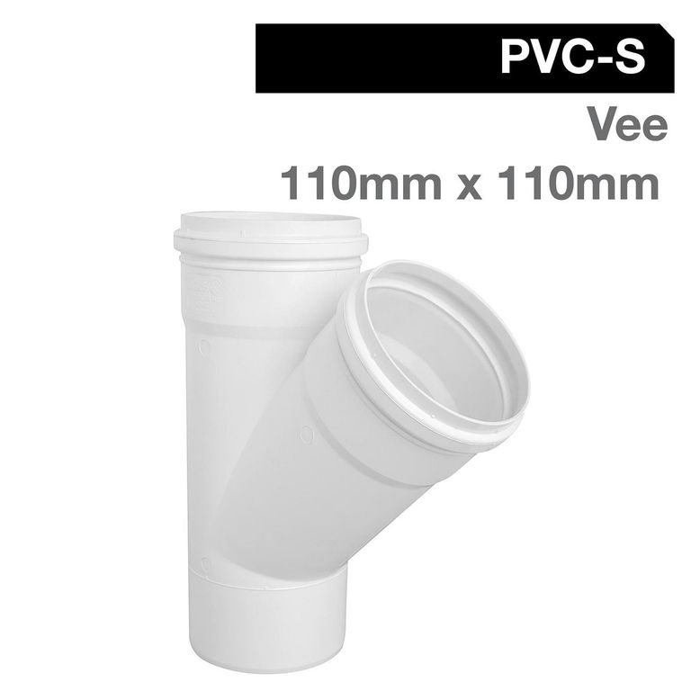 TIGRE - Vee PVC-S Bco c/goma 110mm x 110mm Blanco 1u | Ofertitas