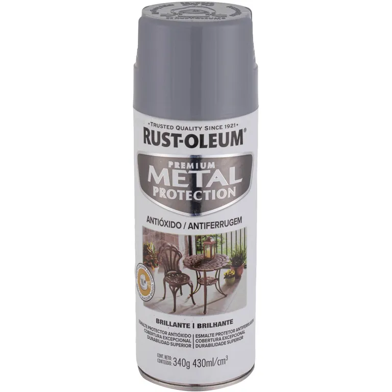 RUST OLEUM - Pintura anticorrosiva en spray brillante 340 gr gris humo ...
