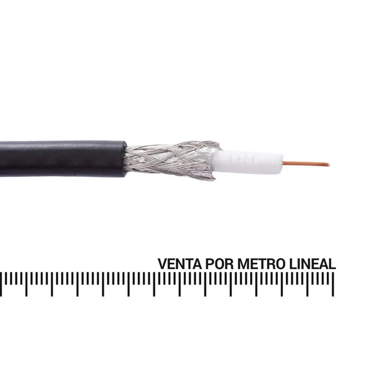 ROIMEX - Cable Coaxial RG59 Negro Metro Lineal | Ofertitas
