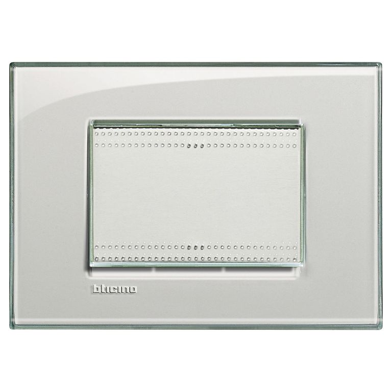 BTICINO - Placa rectangular 3 módulos Transparente | Ofertitas