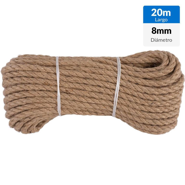 FIXSER - Cordel Yute 8 mm 20 m Natural | Ofertitas