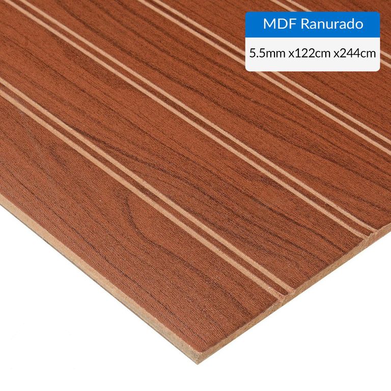 MASISA - MDF Ranurado Pintado Cerezo 5.5 mm 122x244 cm | Ofertitas