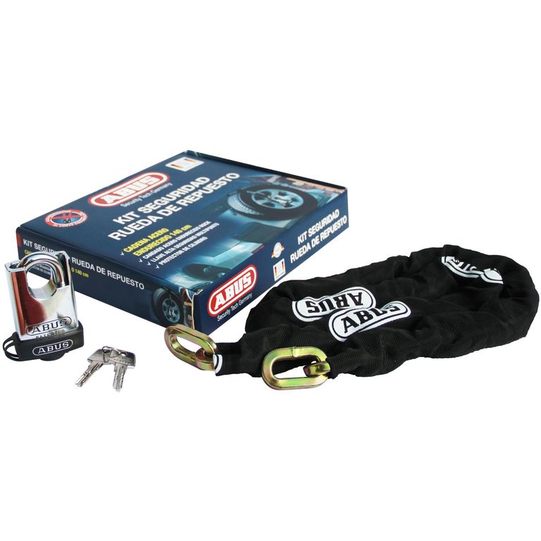 ABUS - Kit Seguridad Candado y Cadena Rueda Repuesto 140 cm | Ofertitas