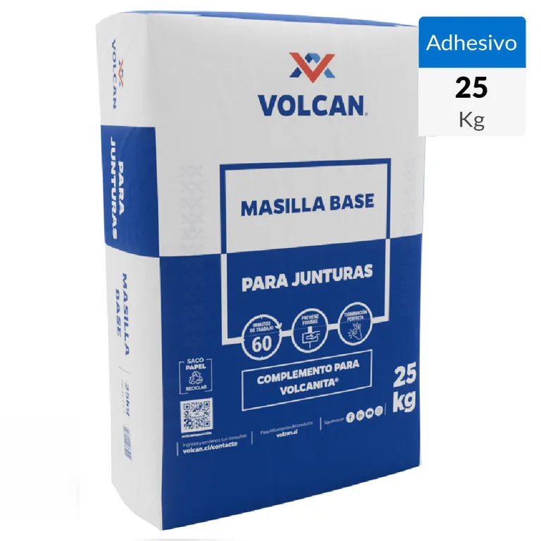 VOLCAN - Masilla Base Para Juntas Pro 25 Kg Construcción Reparación ...