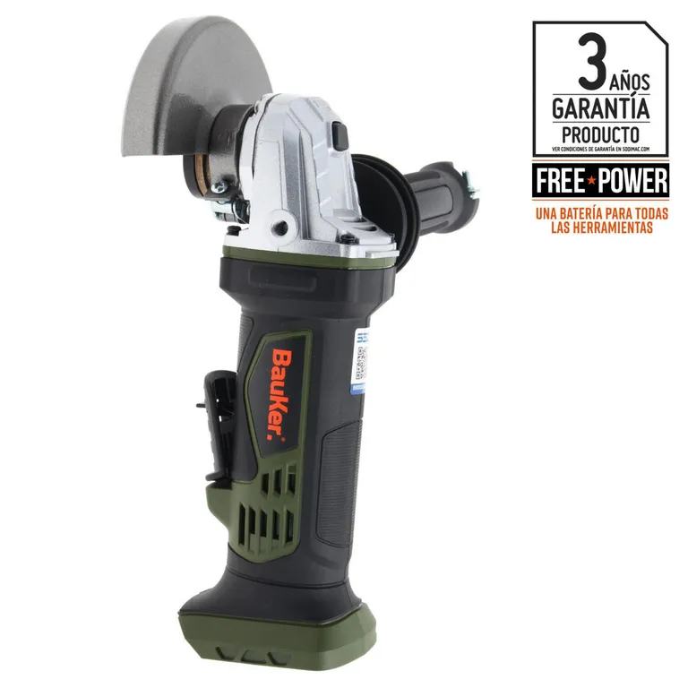 BAUKER - Esmeril angular inalámbrico 4,5" 18V sin batería | Ofertitas