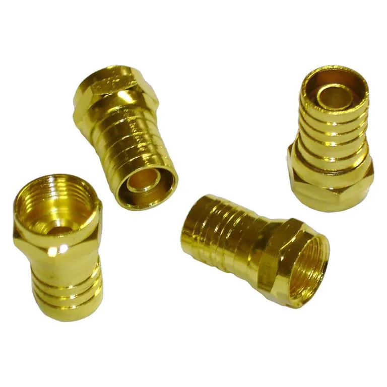 TCOM - Conector crimpeo F RG-6 4 unidades | Ofertitas