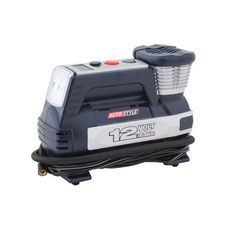 AUTOSTYLE - Compresor de Aire Digital 12v 80 Psi Doble Pistón para Auto ...