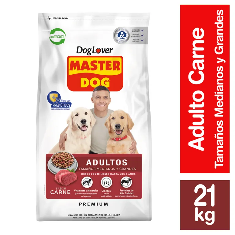 MASTER DOG - Alimento Seco para Perro Adulto Carne 21 kg | Ofertitas
