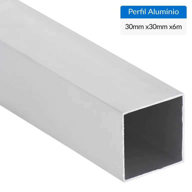 SUPERFIL - Perfil Tubular Blanco Aluminio 30x30x1 mm 6 m | Ofertitas