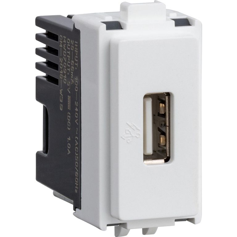 SCHNEIDER ELECTRIC - Módulo toma USB 1A 250V Blanco | Ofertitas