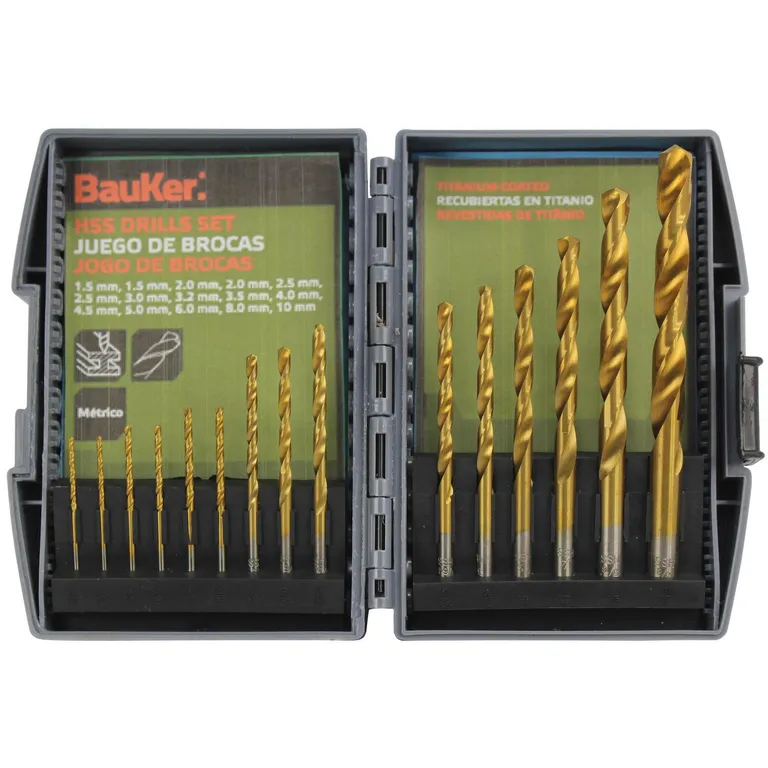 BAUKER - Set 15 brocas hss | Ofertitas