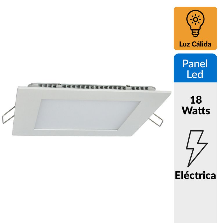 HB LEDS - Panel LED embutido cuadrado 18W cálido | Ofertitas