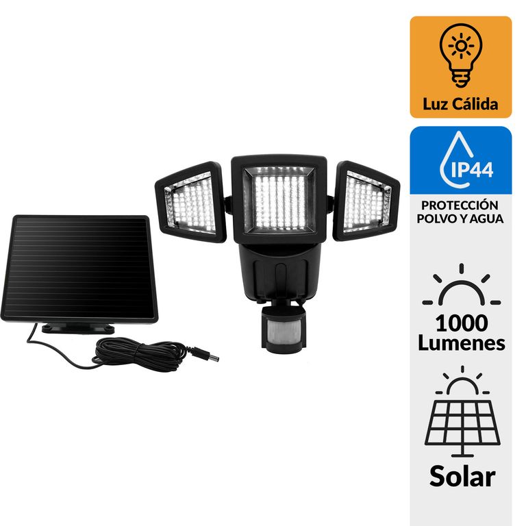 PARKSOLAR - Reflector Solar con Sensor 5 W IP 44 1000 lm Luz Cálida | Ofertitas
