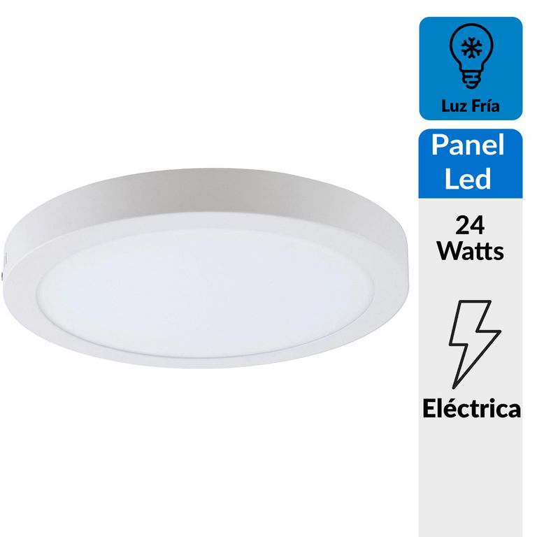 DAIRU - Panel Led Sobrepuesto Circular Blanco 24W Luz Fría | Ofertitas