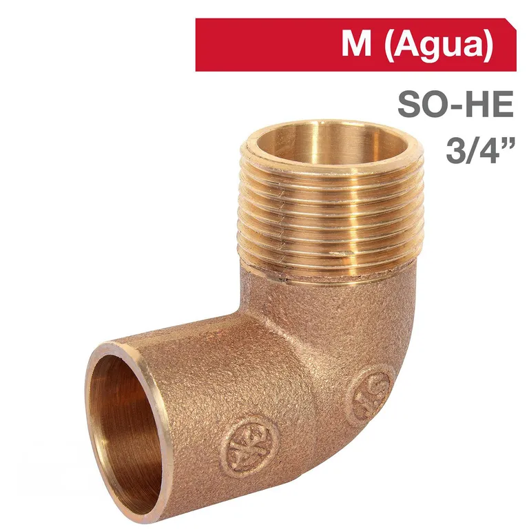 STRETTO - Codo Bronce SO/HE 3/4" 1u | Ofertitas