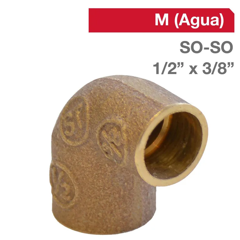 STRETTO - Codo Bronce SO/SO 1/2" x 3/8" 1u | Ofertitas