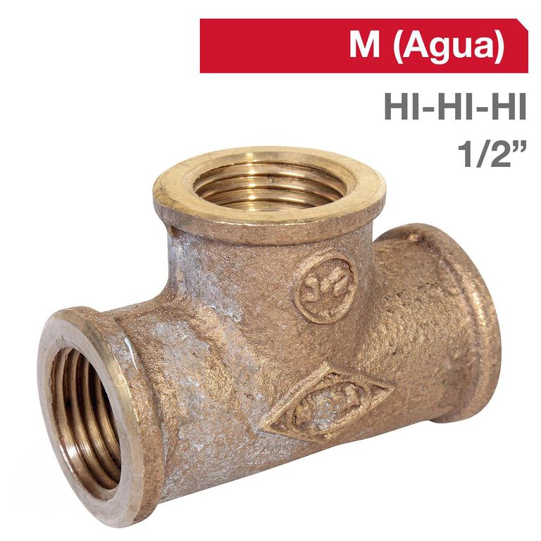 NIBSA - Tee Bronce HI/HI/HI 1/2" 1u | Ofertitas