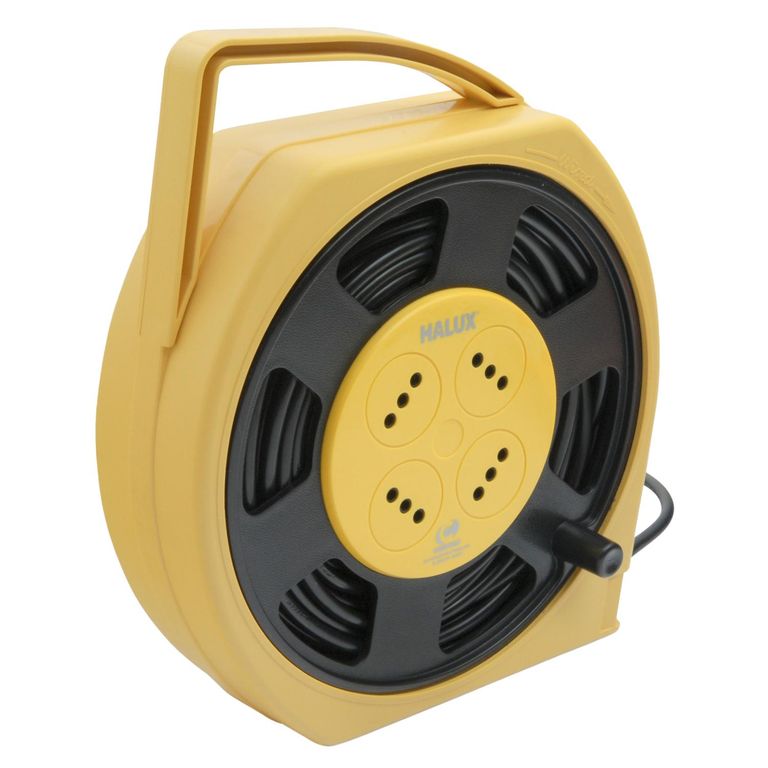 HALUX - Carrete Alargador 4 Toma(s) 20 m Amarillo | Ofertitas