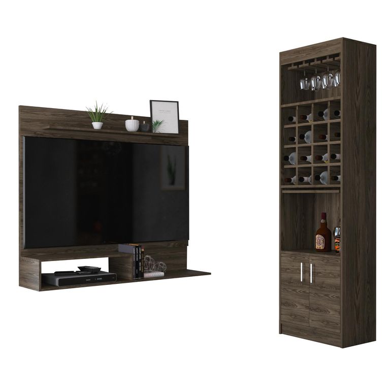 TUHOME - Panel TV 55" + bar coñac | Ofertitas