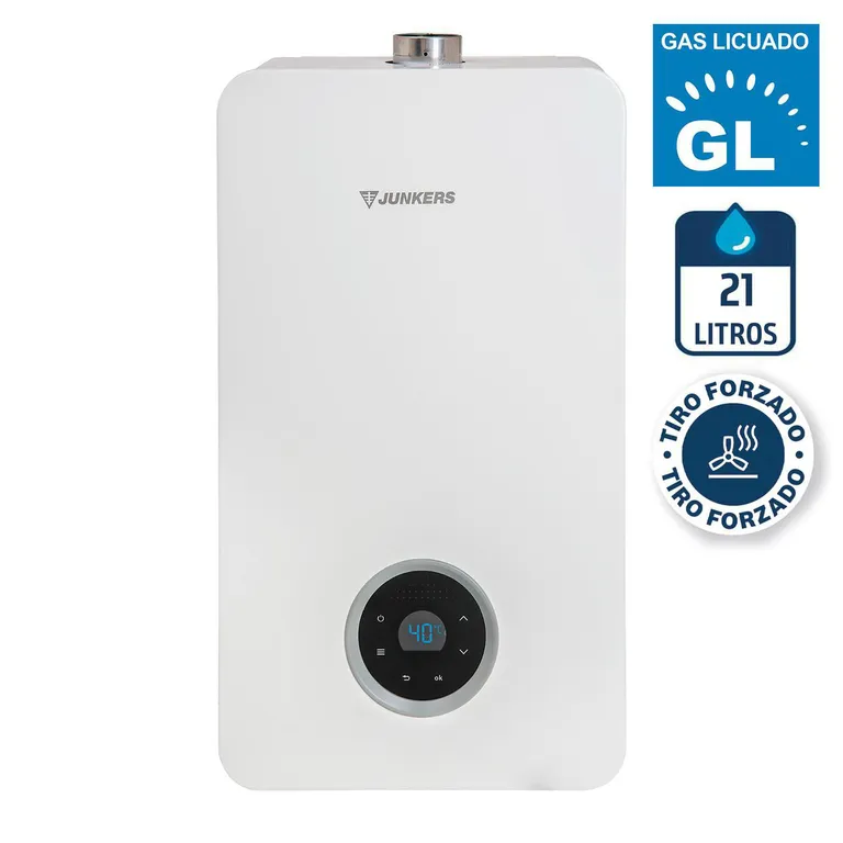 JUNKERS - Calefont Gas Licuado 21 Litros Tiro Forzado Microturbina ...
