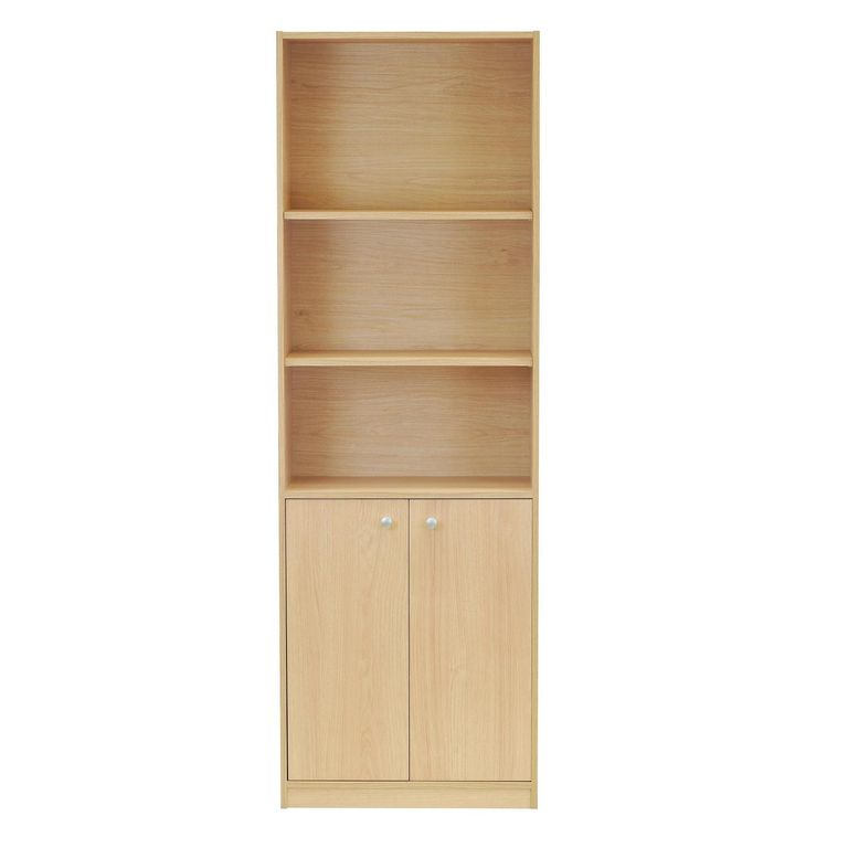 MOBIKIT - Librero Carvalo Melamina 5 Nivel(es) 60x180x30 cm Beige ...