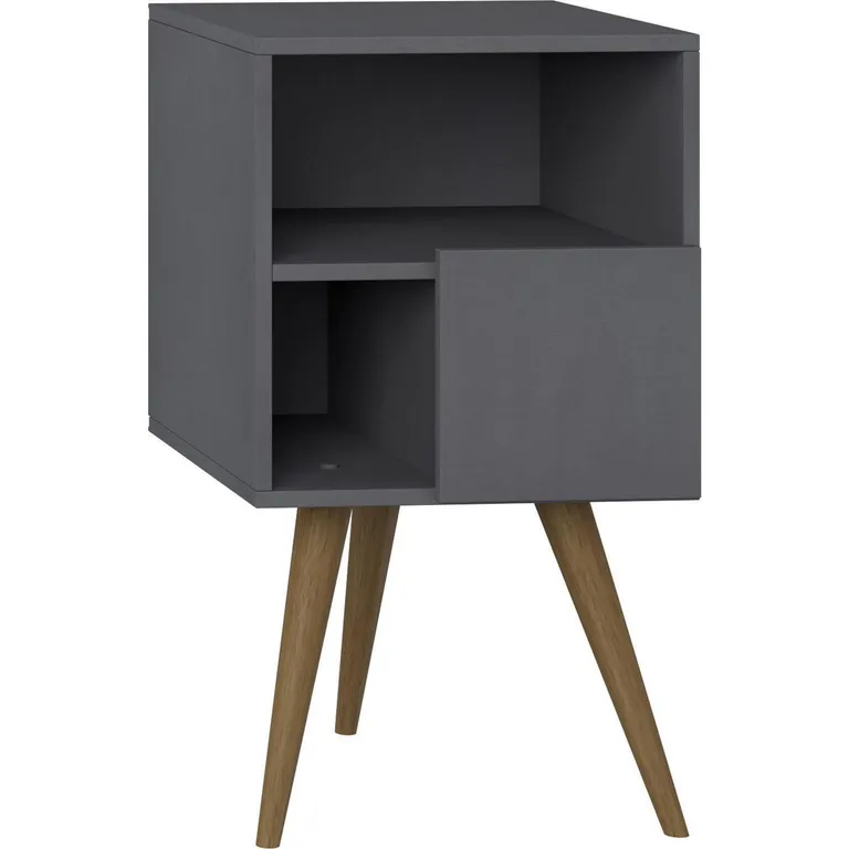 BE DESIGN - Mesa lateral 35x40x71 cm gris | Ofertitas