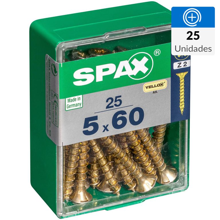 SPAX AMERICAN SCREW - Tornillo Spax Tirafondo Cabeza Plana Madera ...