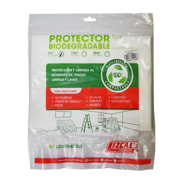 LIZCAL - Protector Plásticos Bio-compostable 2,5m x 2m. Total 5 m2 ...