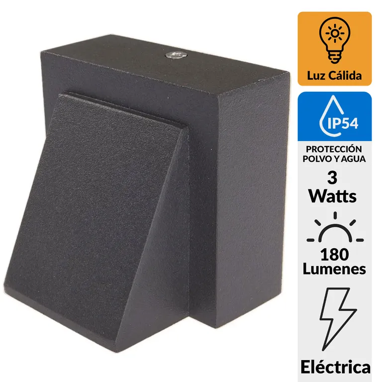 HB LEDS - Apliqué Exterior Decorativo Led Pared Aluminio Multicolor | Ofertitas