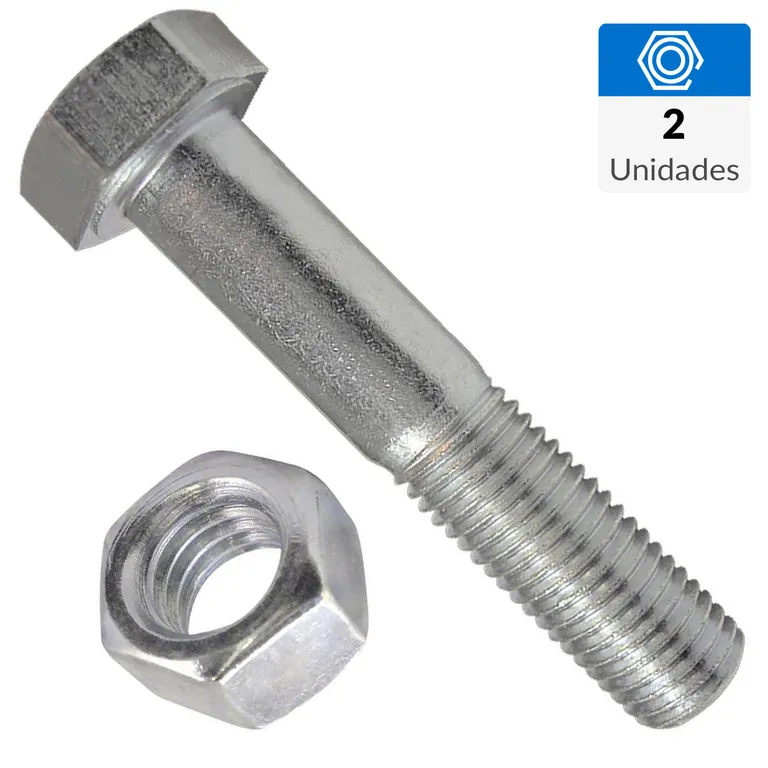 MAMUT - Perno hexagonal métrico acero inoxid. c/tuerca M8 x 30 2 unid | Ofertitas