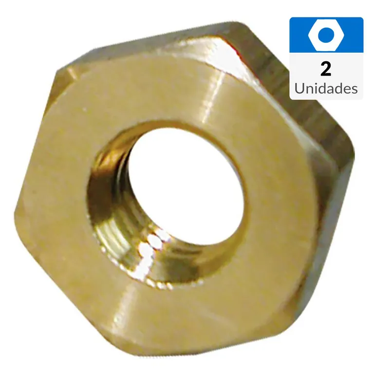 MAMUT - Tuerca hexagonal bronce unc 1/4 2 unid | Ofertitas