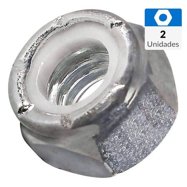 MAMUT - Tuerca hexagonal con seguro nylon acero inoxidable unc 5/16 2 ...