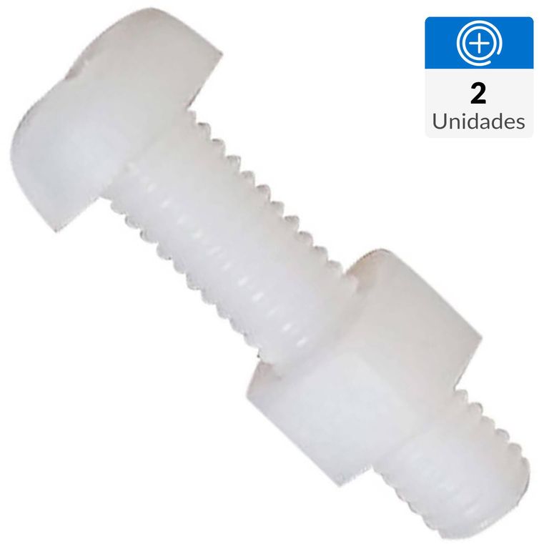 MAMUT - Perno cabeza pan phillip de nylon con tuerca M3 x 6 mm 2 unid ...