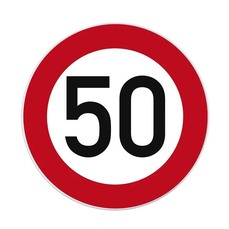 LORENZINI - Señal Velocidad Máxima 50 Km 50X50 Cm | Ofertitas