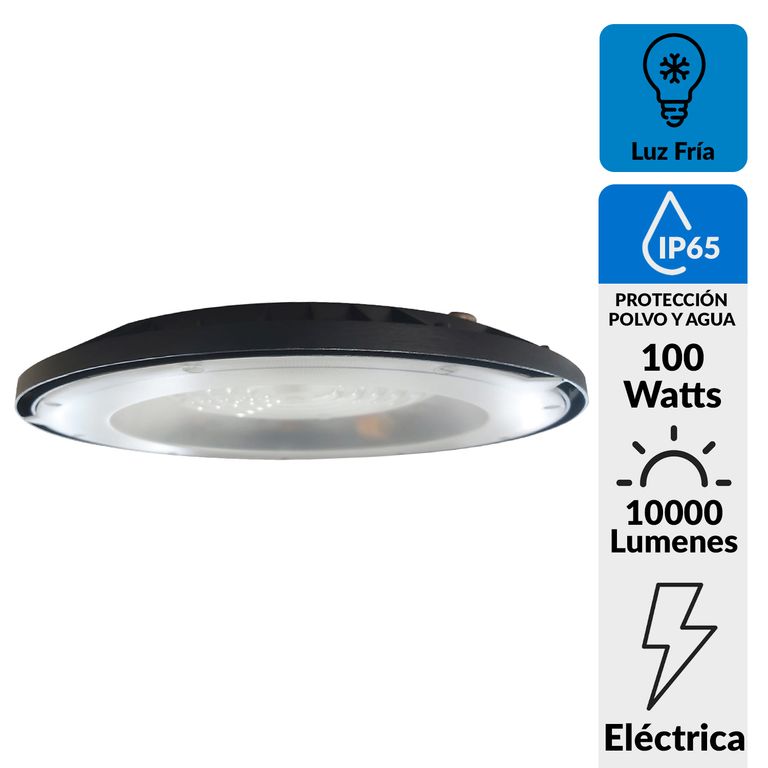 HB LEDS - Lámpara Ufo Flat Aluminio Negro | Ofertitas
