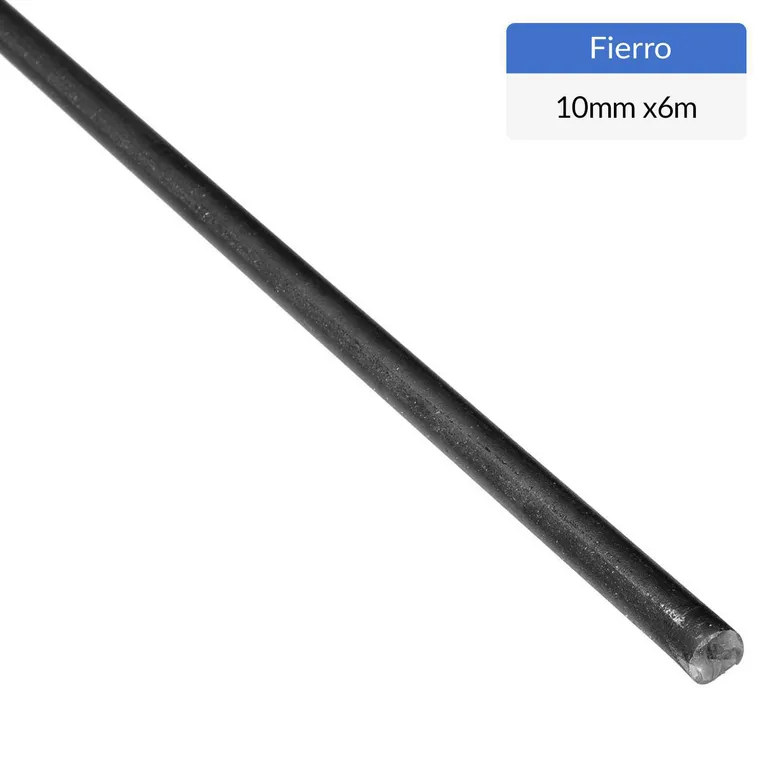 GENERICO - Fierro Liso Redondo Acero 10x10 mm 6 m | Ofertitas