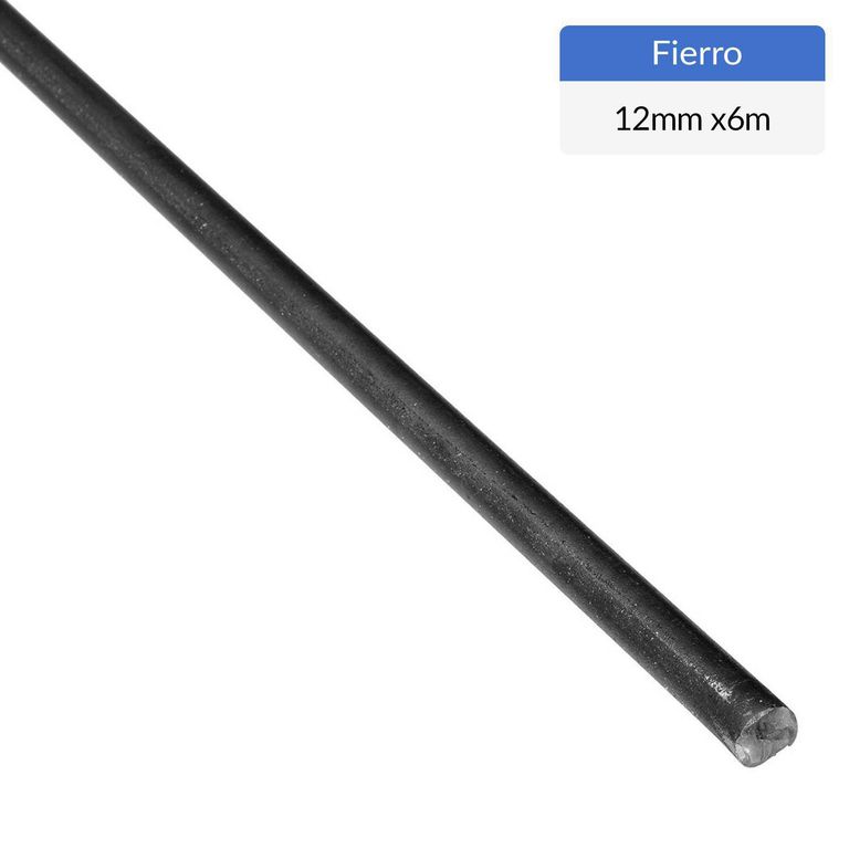 GENERICO - Fierro Liso Redondo Acero 12x12 mm 6 m | Ofertitas