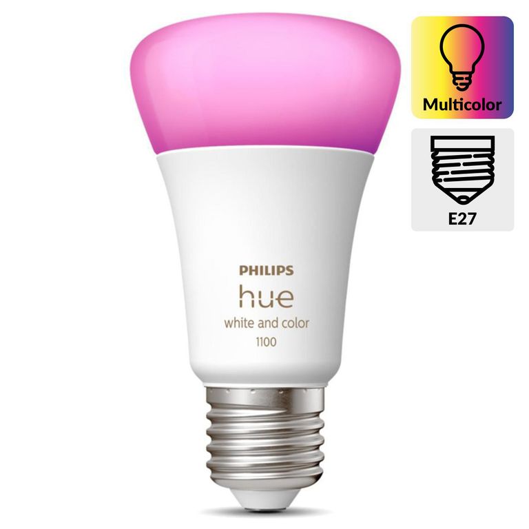 PHILIPS HUE - Ampolleta Philip Hue 9 W E27 1100 lm Luz Multicolor ...