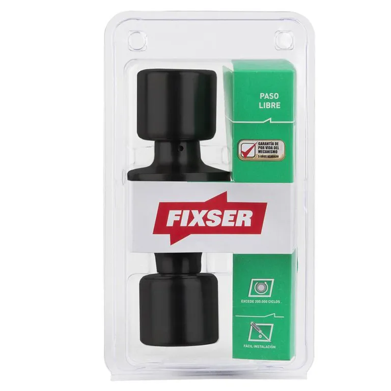 FIXSER - Cerradura pomo lugano simple paso negro | Ofertitas