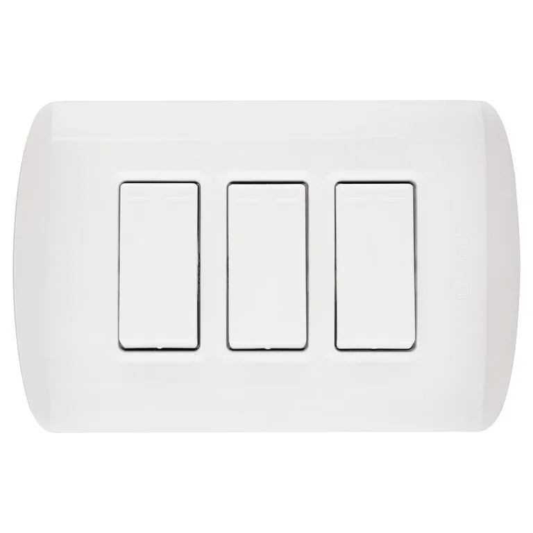 BTICINO - Interruptor triple Armado (9/32) 10 A Blanco | Ofertitas