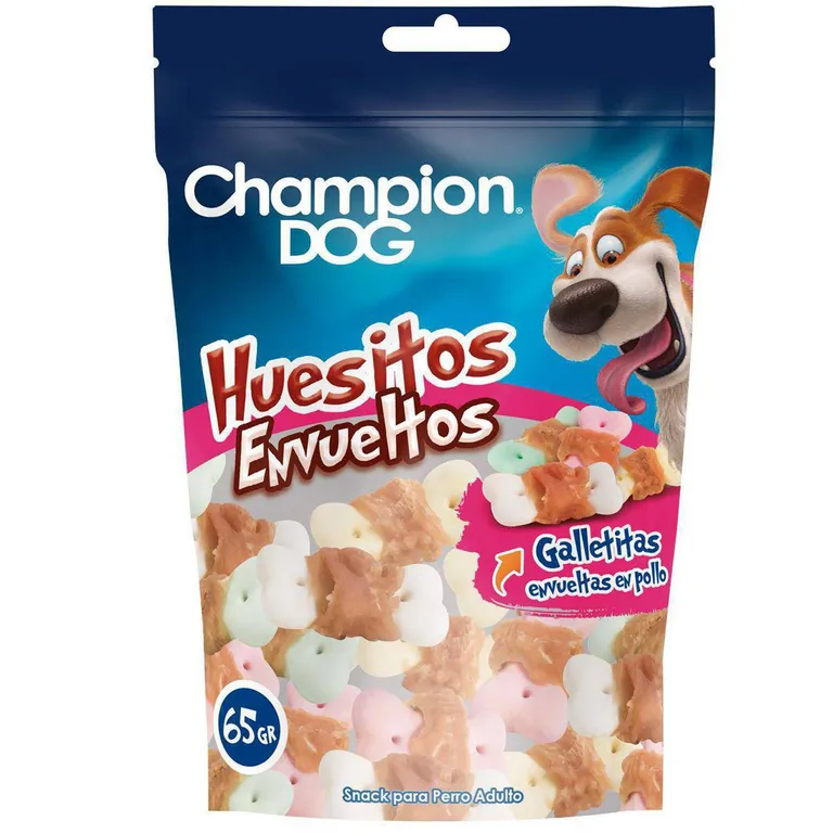 CHAMPION DOG - Snack huesitos envueltos 65 g | Ofertitas