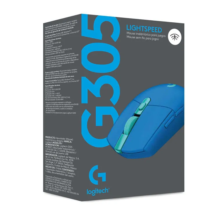 LOGITECH - Mouse gamer G305 Lightspeed azul | Ofertitas
